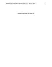 Annotated Bibliography Sex Trafficking Docx Running Head ANNOTATED