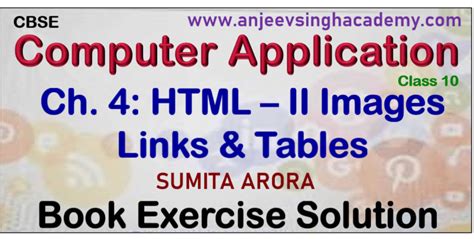 Class 10 Computer Application Code 165 Chapter 1 Internet Basics Sumita Arora Book Exercise