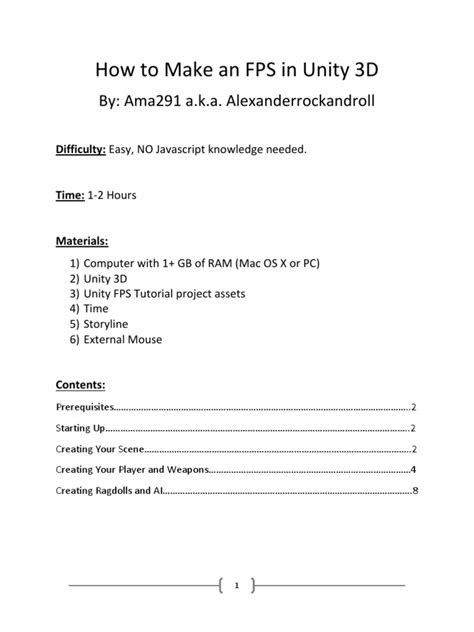 how to make a first person shooter in unity3d pdf machine gun