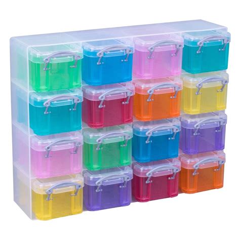 Really Useful Box Organiser 16 X 014 Litre Storage Boxes In A Clear