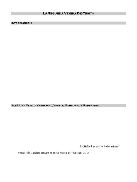 Segunda Venida De Cristo Pdf
