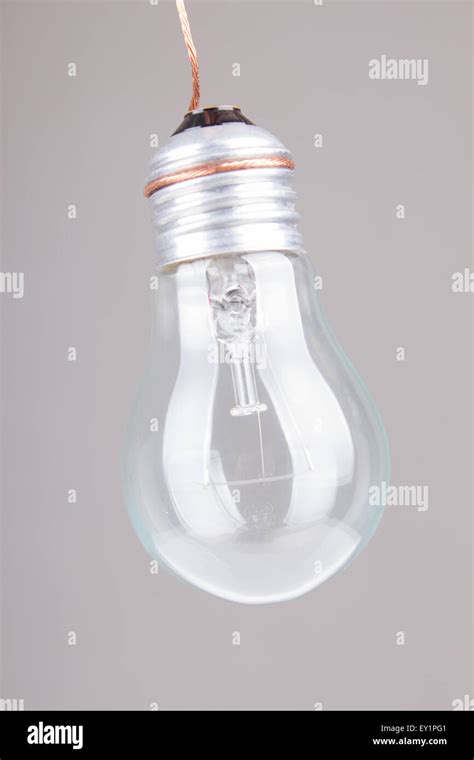 Clear Light Bulb With Filament Showing Stock Photo Alamy