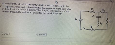 Solved Two Loop Rc Circuit 1 4 A Circuit Is Constructed With