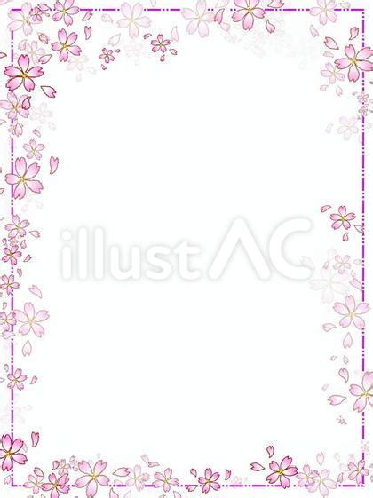 桜（縦フレーム）イラスト No 23694368｜無料イラスト・フリー素材なら「イラストac」