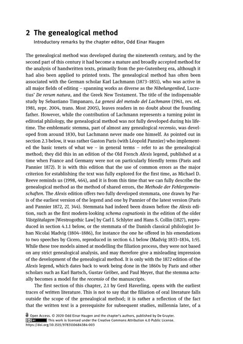 Pdf 2 The Genealogical Method