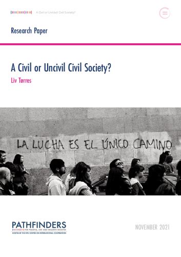 A Civil Or Uncivil Civil Society Pathfinders