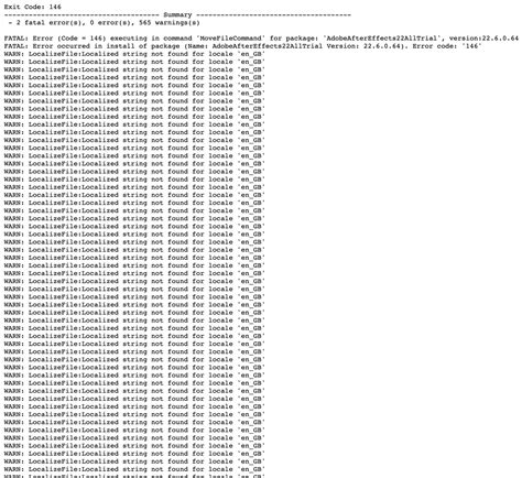 Please Help Me Fi Error Code 146 Whilst Installing After Effects By Rid Radobezii