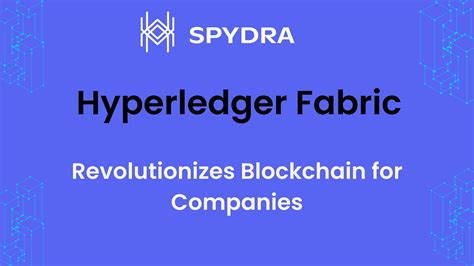 How Hyperledger Fabric Revolutionizes Blockchain For Companies By Spydra The Capital Oct
