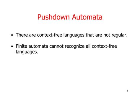 PPT Pushdown Automata PowerPoint Presentation Free Download ID