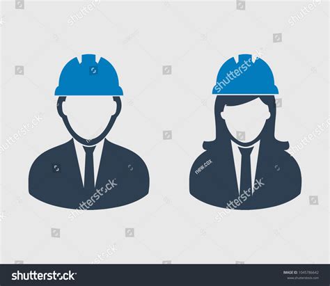 Engineer Couple Icon Male Female Symbol Stock Vector Royalty Free 1045786642 Shutterstock