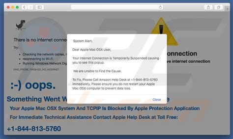 Your Internet Connection Is Temporarily Suspended Scam Mac Removal