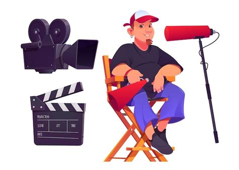 Free Vector Cartoon Film Director Collection