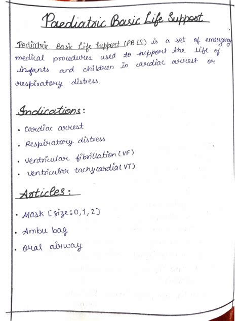 Paediatric Basic Life Support Pbls Pdf