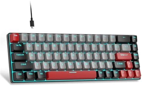 MageGee Portable Mechanical Gaming Keyboard MK Box Blue LED Backlit Compact Keys Mini