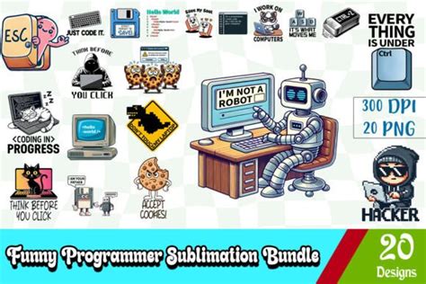 Funny Programmer Sublimation Bundle Graphic By Basiliovintage