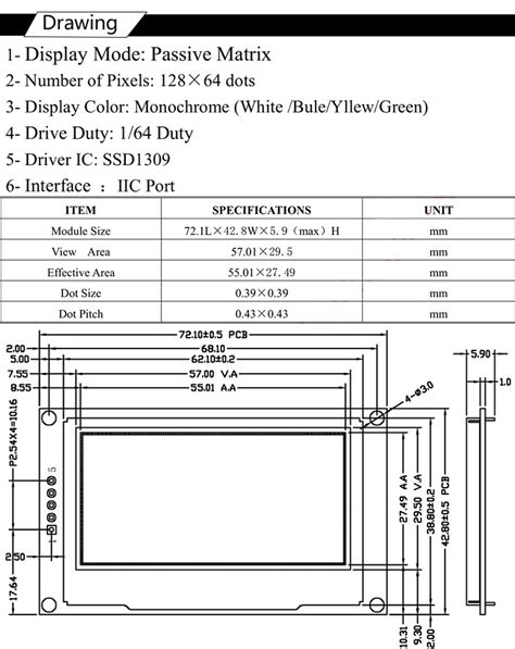 OLED MODULE LCD MODULE 2 42 INCH OLED MODULE