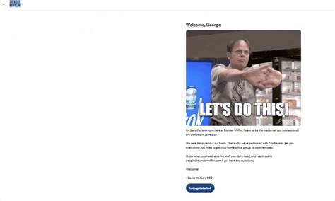 Welcome Message Firstbase