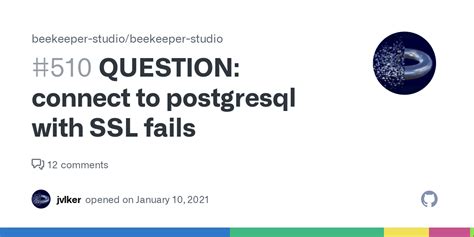 Question Connect To Postgresql With Ssl Fails · Issue 510 · Beekeeper