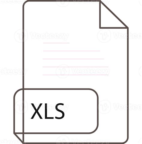 Xls File Extension Icobn Crisp Corners Thick Outline Design Element 57326371 Png