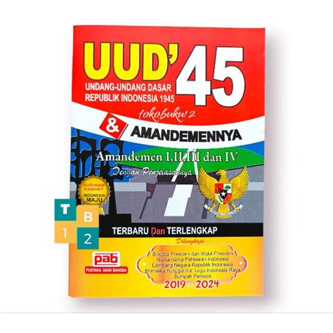 Jual Buku Uud 1945 Uud 45 Amandemen I Sampai Iv Pab Shopee Indonesia