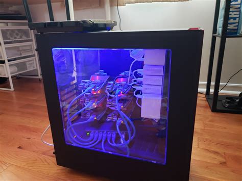 my 6 nodes pi cluster built in a atx tower r iot