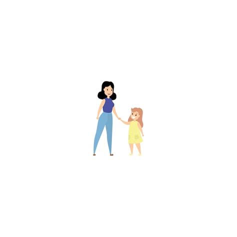 Premium Vector Vector Mothers Day Mother With Pose Portrait