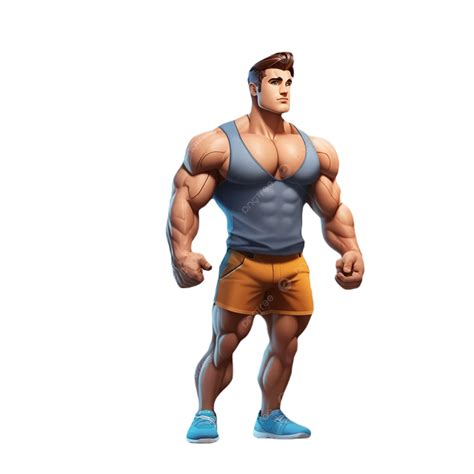 3d Illustration Of Bodybuilder On White 3d Illustration Of Bodybuilder On White Bodybuilding