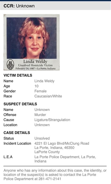 Linda Lynn “little Linda” Weldy 1976 1987 Find A Grave Memorial
