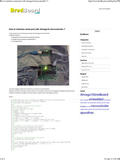 pdf how to interface serial port with atmega16 micrcontroller