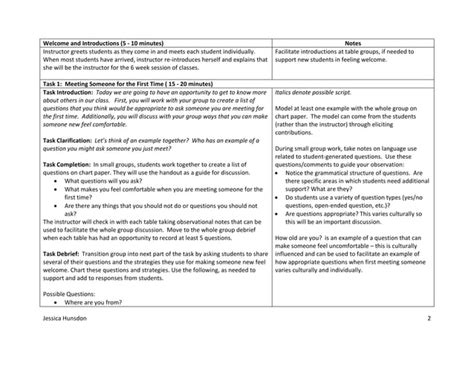Task Based Instruction Task Teach Task Lesson Plan Template Pdf
