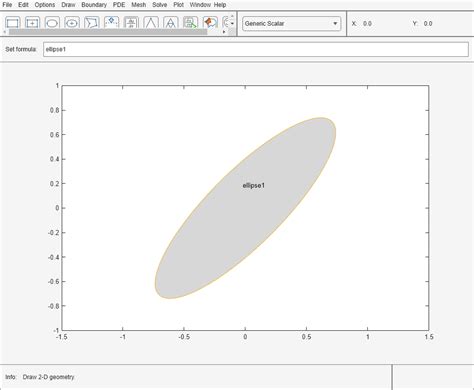 Pdeellip Draw Ellipse In Pde Modeler App Matlab