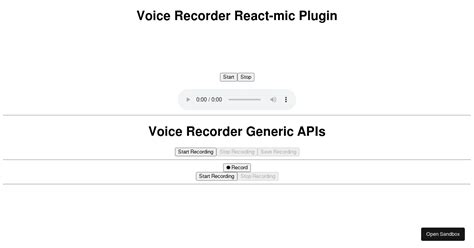 React Audio Recorder Examples Codesandbox