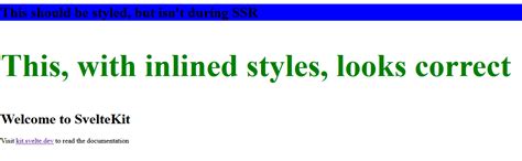 fouc during ssr in production builds · issue 5194 · sveltejs kit · github