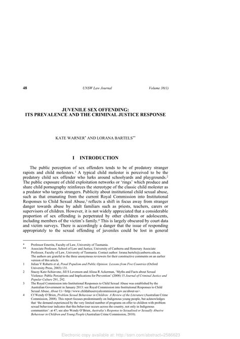 Pdf Juvenile Sex Offending Its Prevalence And The Criminal Justice Response Pdf Juvenile Sex Offending Its Prevalence And The Criminal Justice Response