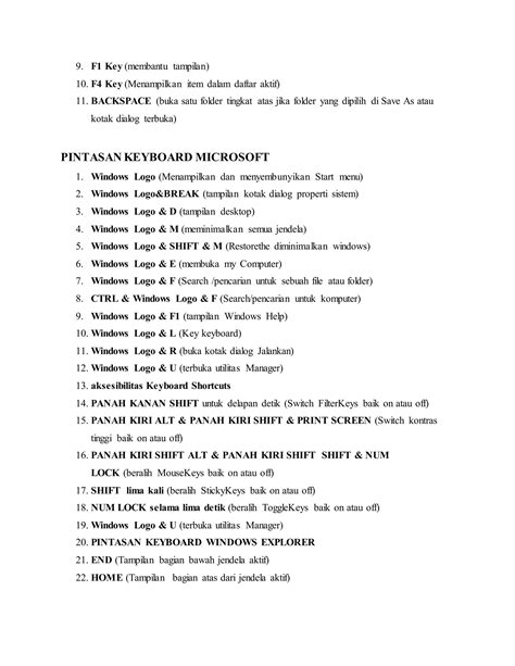 Keyboard Shorcuts Pdf
