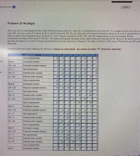 Solved Assignment Seved Problem 21 16 Algo One Unit Of A Chegg Com