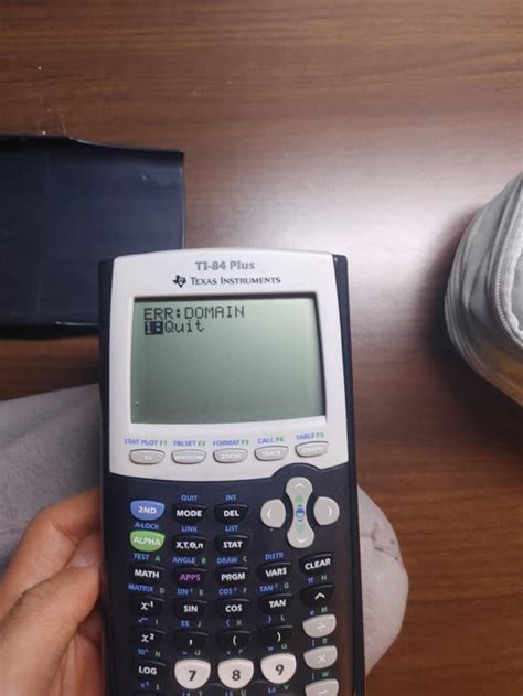 Anyone Knows Why It Is An Error Domain Ti84 Rticalculators