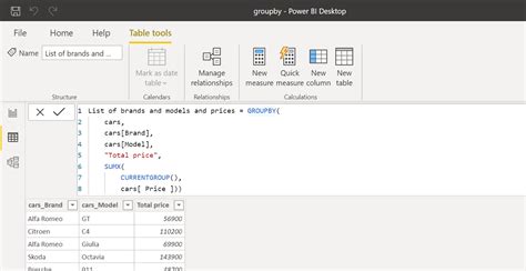 groupby aggregations in data model using dax dax power pivot