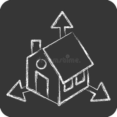 Icon Architectural Design Related To 3d Visualization Symbol Chalk Style Simple Design
