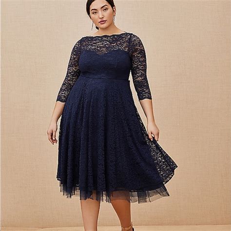 Torrid Dresses Nwt Torrid Navy Lace Midi Special Occasion Dress