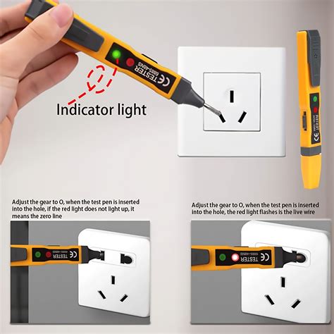 Non Contact Voltage Tester Pen Electrical Tools Electrical Tester Ac 12