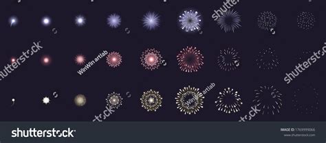 Fireworks Animation Animated Firework Explosion Frames Stock Illustration 1769999066 Shutterstock