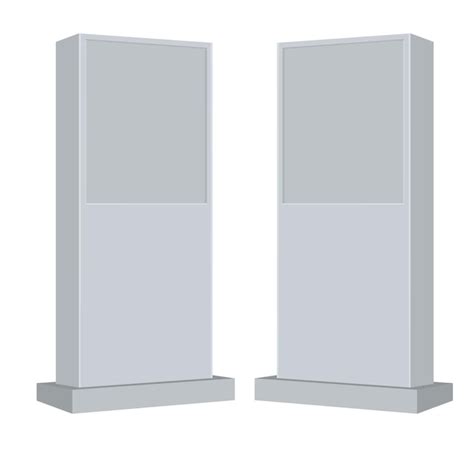 Premium Vector Vector Interactive Information Kiosk Terminal Stand Screen Display Console