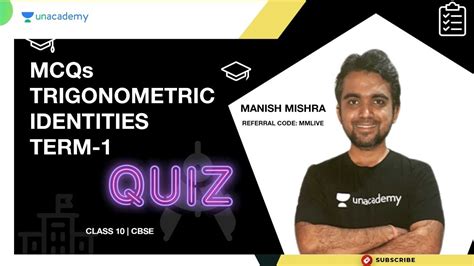 Term 1 Mcq Practice On Trigonometric Identities Menti Quiz Cbse Class 10 Manish Sir