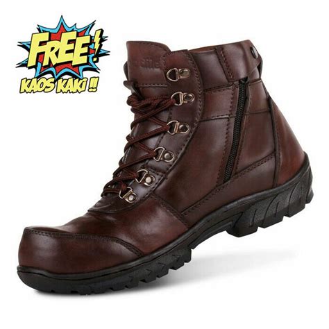 Jual Sepatu Boots Kulit Asli Pria Sepatu Boots Pria Crocodile Safety