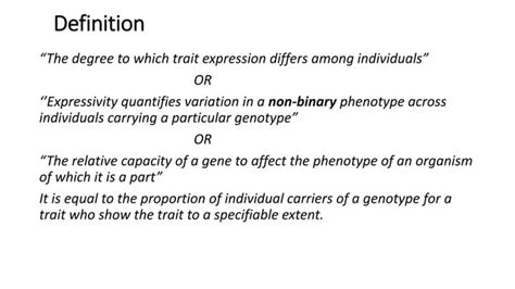 Expressivity Pptx Genetics Science