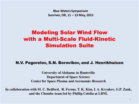 Ppt Modeling Solar Wind Flow With A Multi Scale Fluid Kinetic Powerpoint Presentation 93647