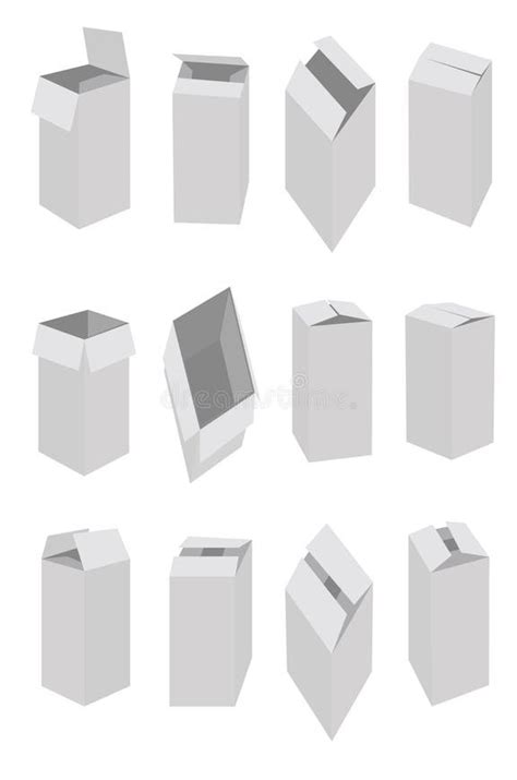 White Box Mockup Stock Vector Illustration Of Cube 167183180