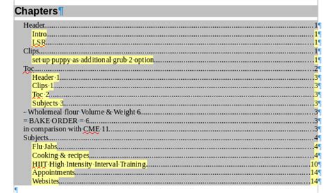 How To Reset Table Of Contents Settings For Individual Document English Ask LibreOffice