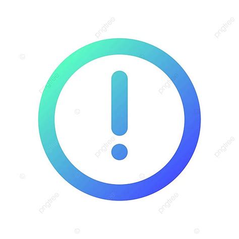 Linear Ui Icon With A Pixelperfect Gradient And Circular Exclamation Mark Shape Vector